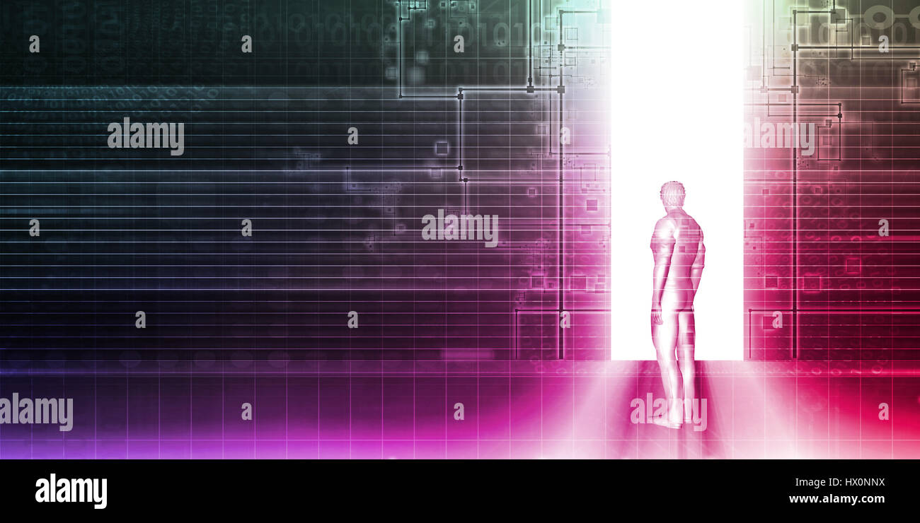 Digital Technology Concept and System Network Art Stock Photo - Alamy