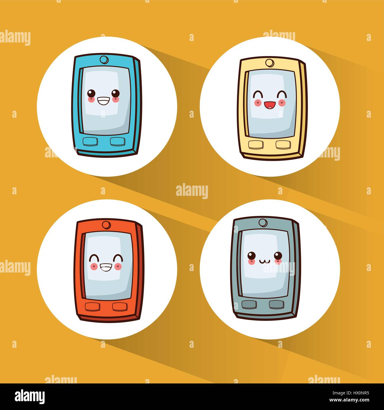 collection kawaii cellphone cute Stock Vector Image & Art - Alamy