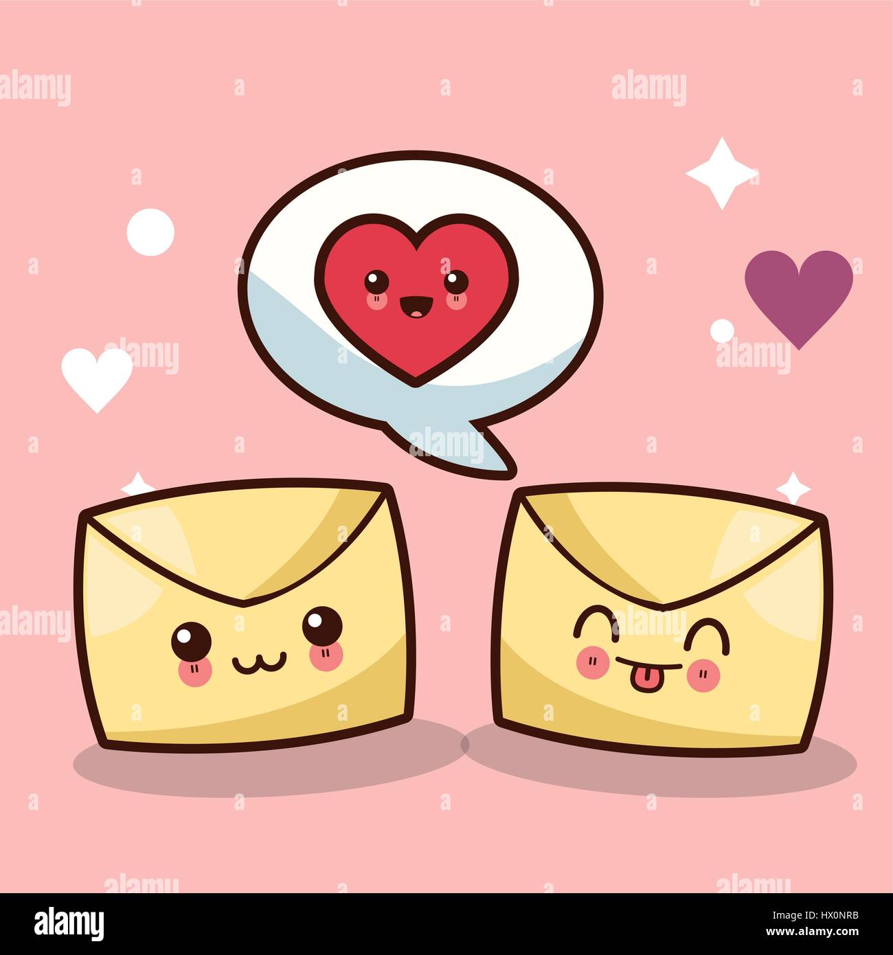 kawaii message chat talk Stock Vector Image & Art - Alamy