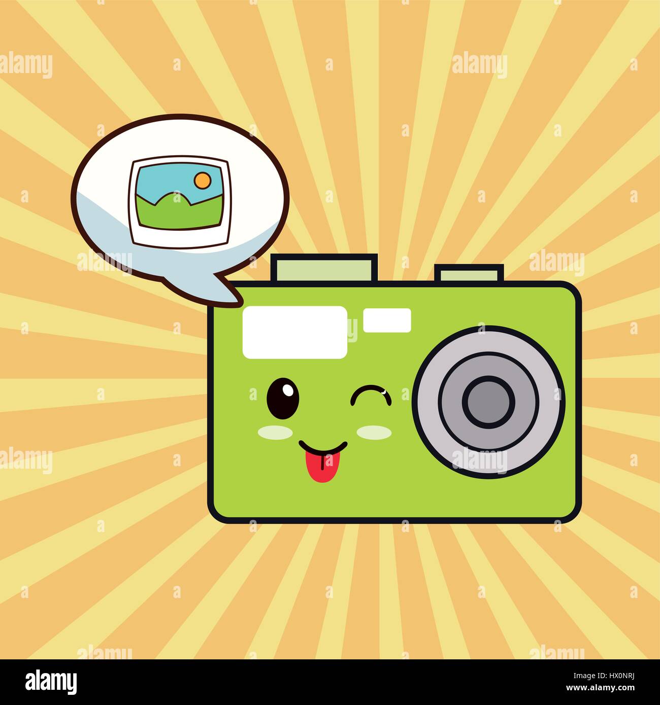 Kawaii photo camera comic vector hi-res stock photography and images ...