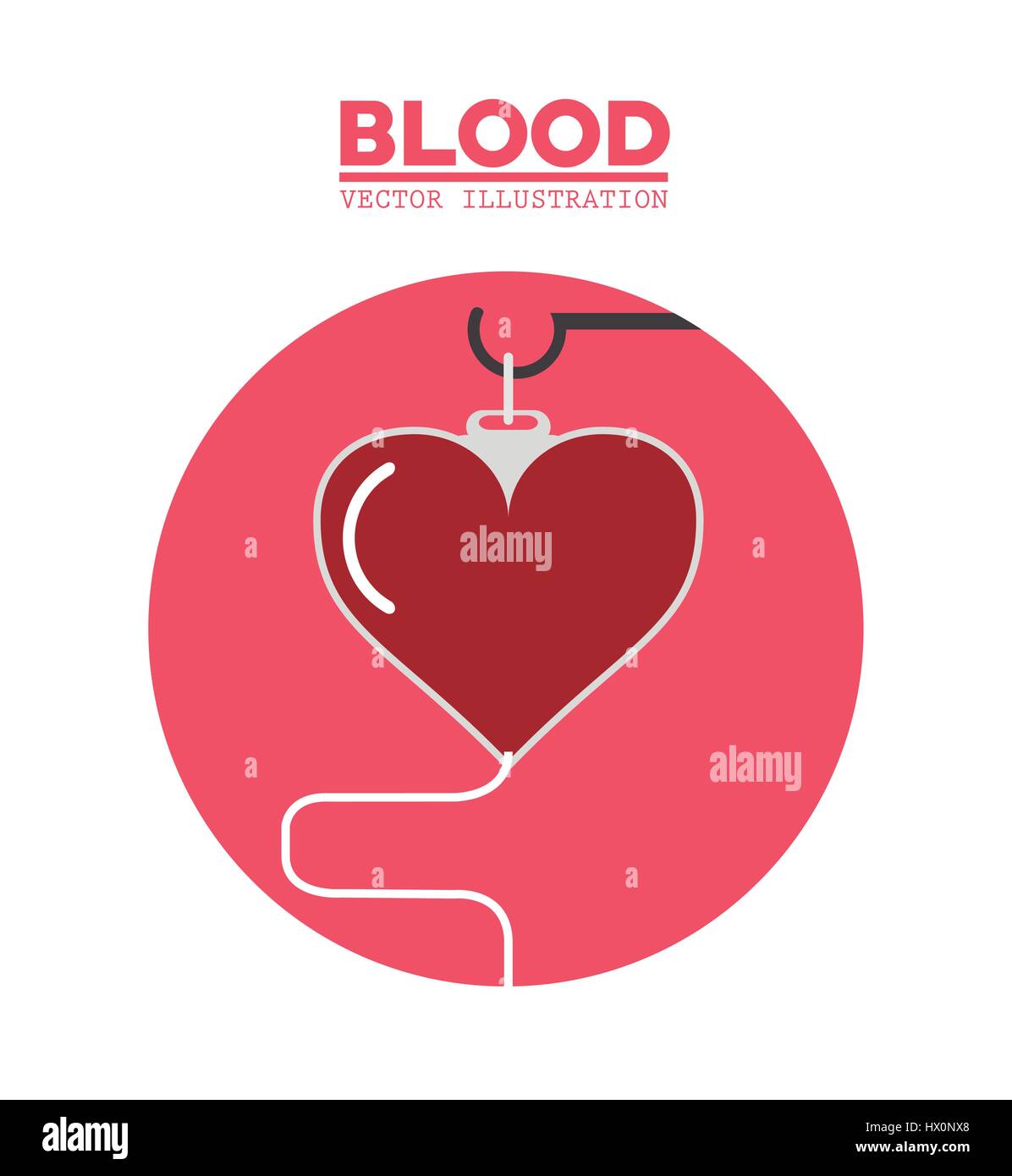 blood heart hanging symbol Stock Vector Image & Art - Alamy