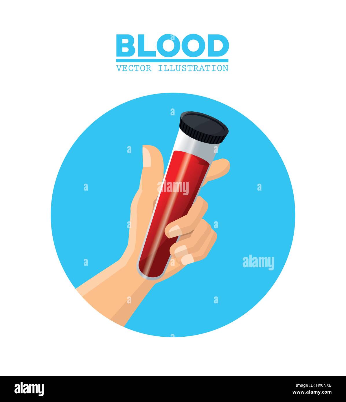 hand holding test tube blood Stock Vector Image & Art - Alamy
