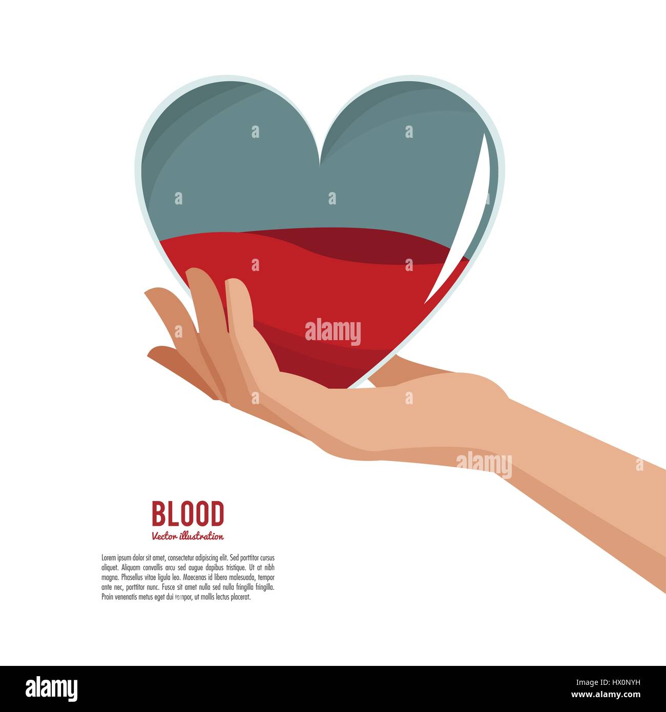 hand holding heart blood Stock Vector Image & Art - Alamy