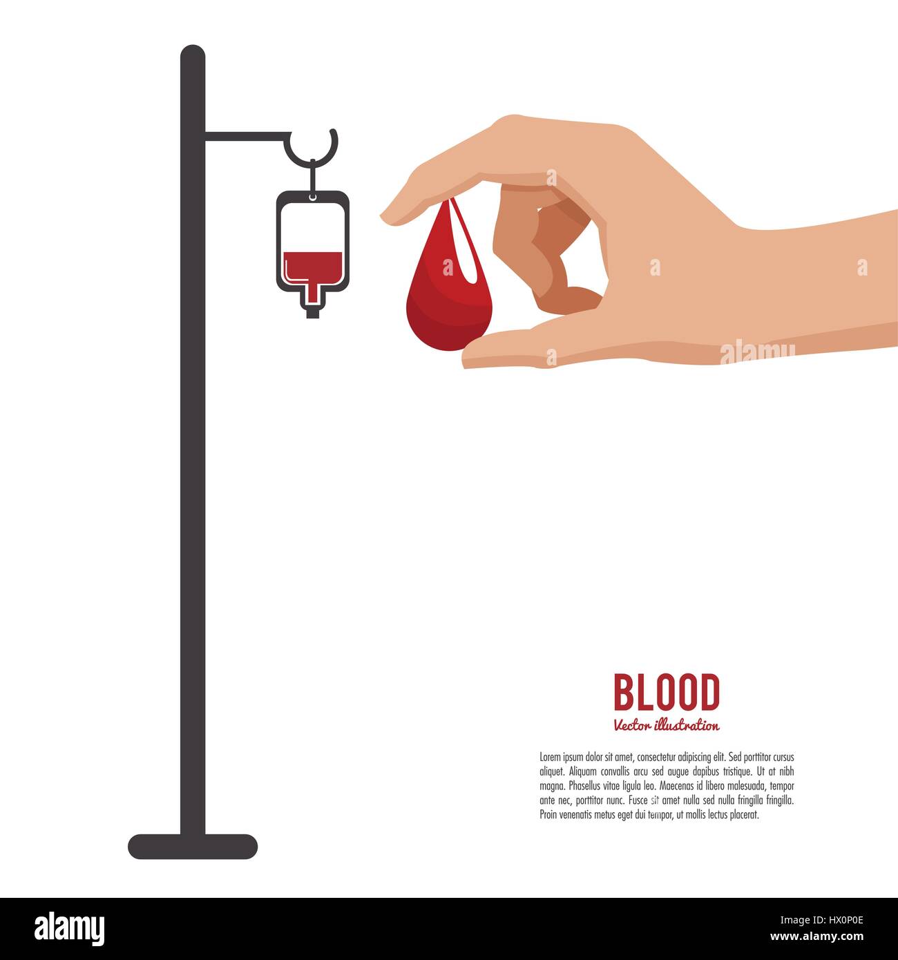 blood hand holding drop Stock Vector Image & Art - Alamy