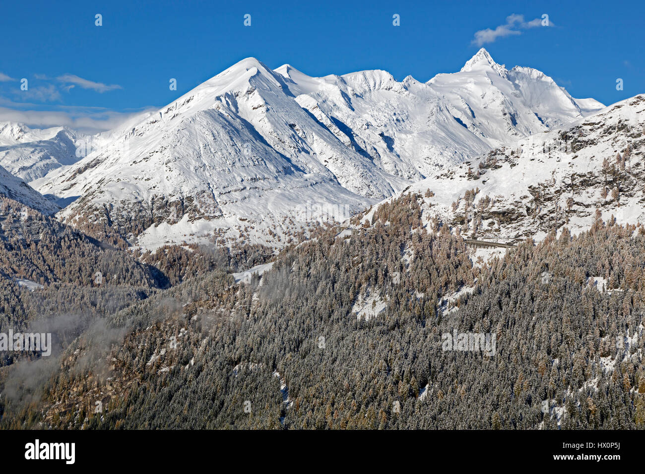 Grossglockner massif in winter, High Tauern National Park, Austria ...