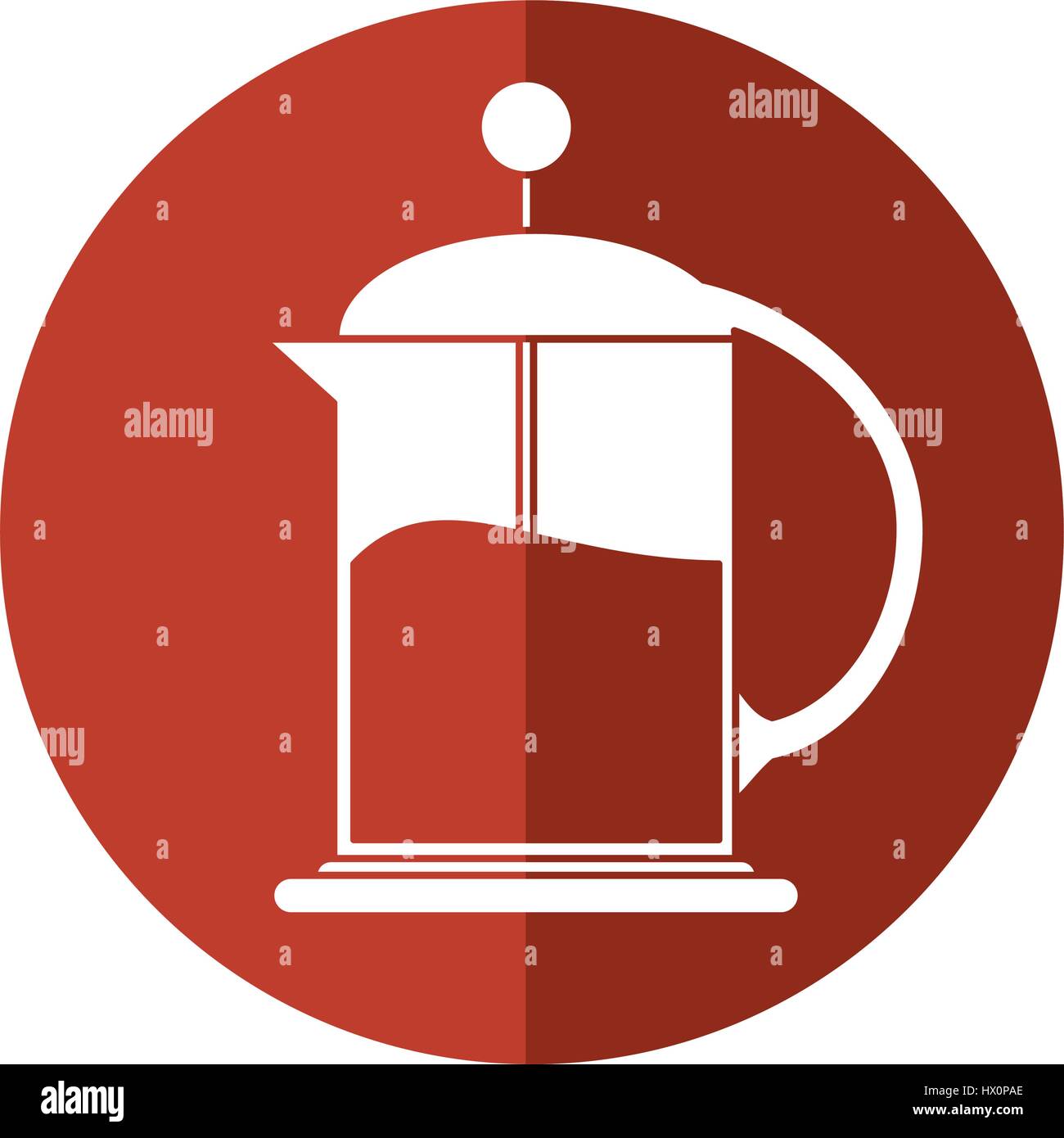 French press flat design Stock Vector Images - Alamy