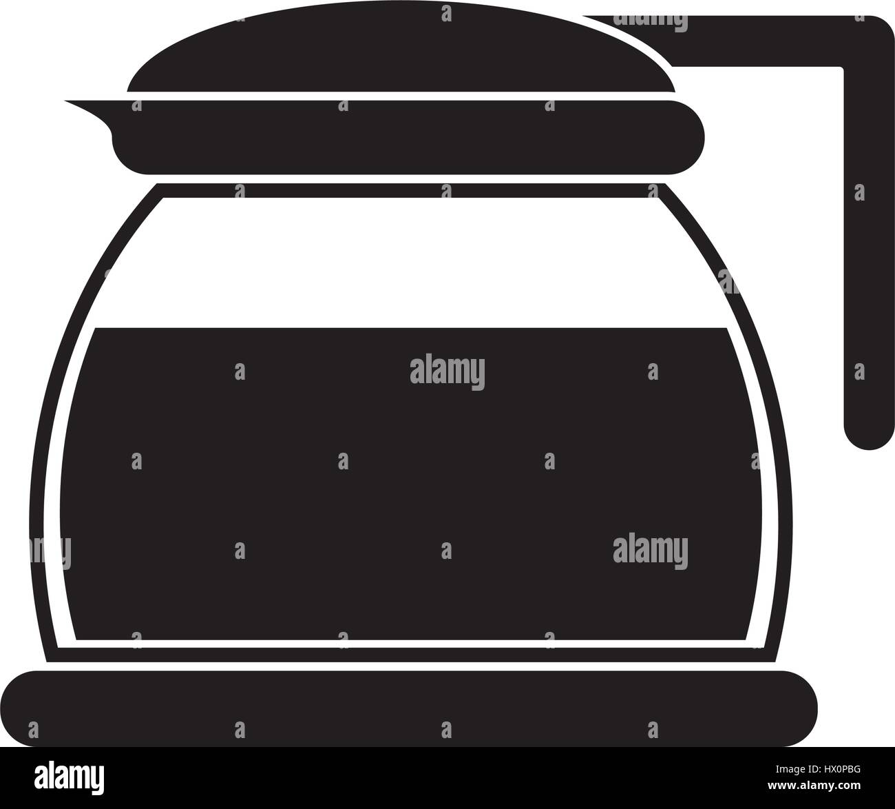 Glass pot coffee pictogram hi-res stock photography and images - Alamy