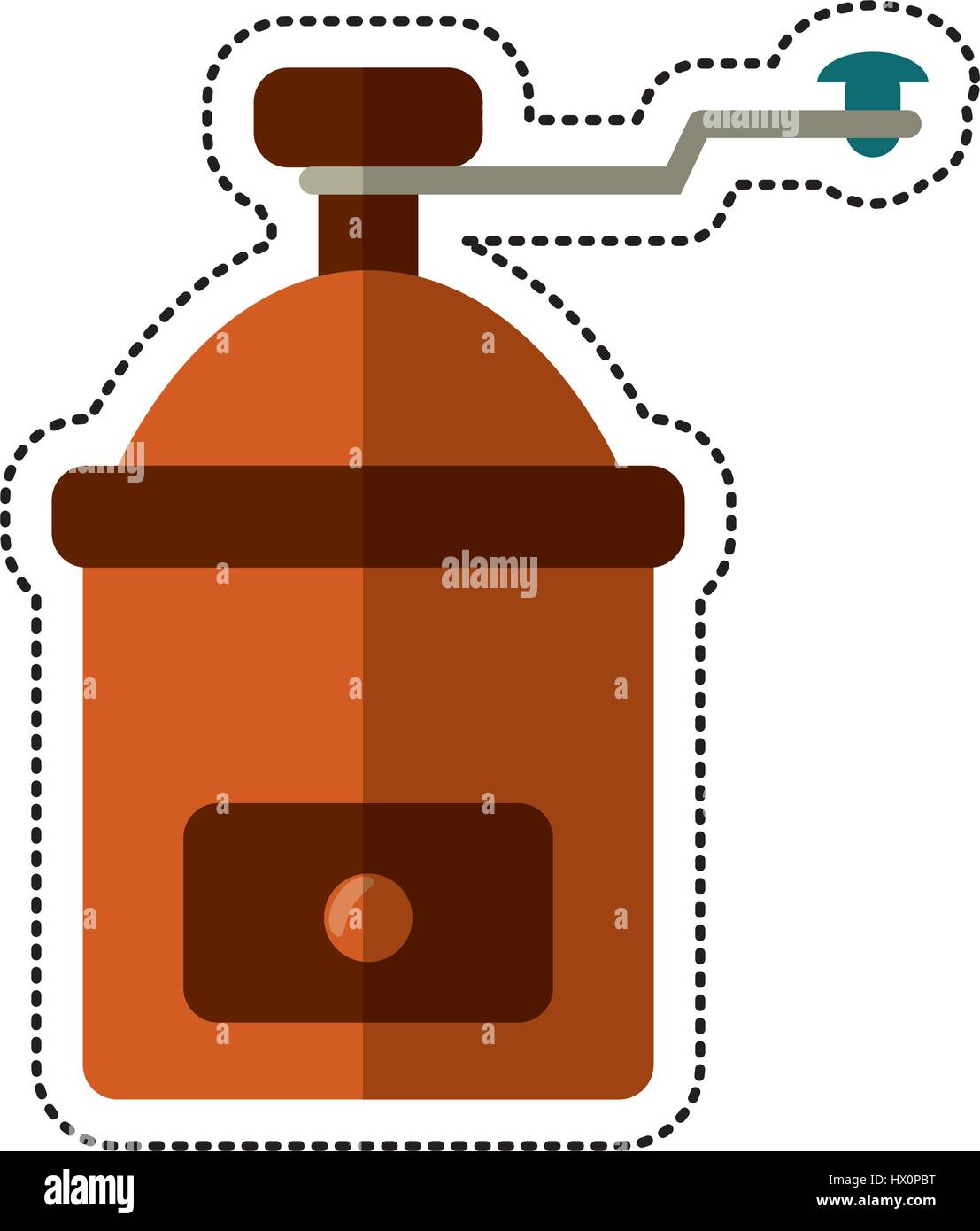 Old coffee grinder pot Stock Vector Images - Alamy