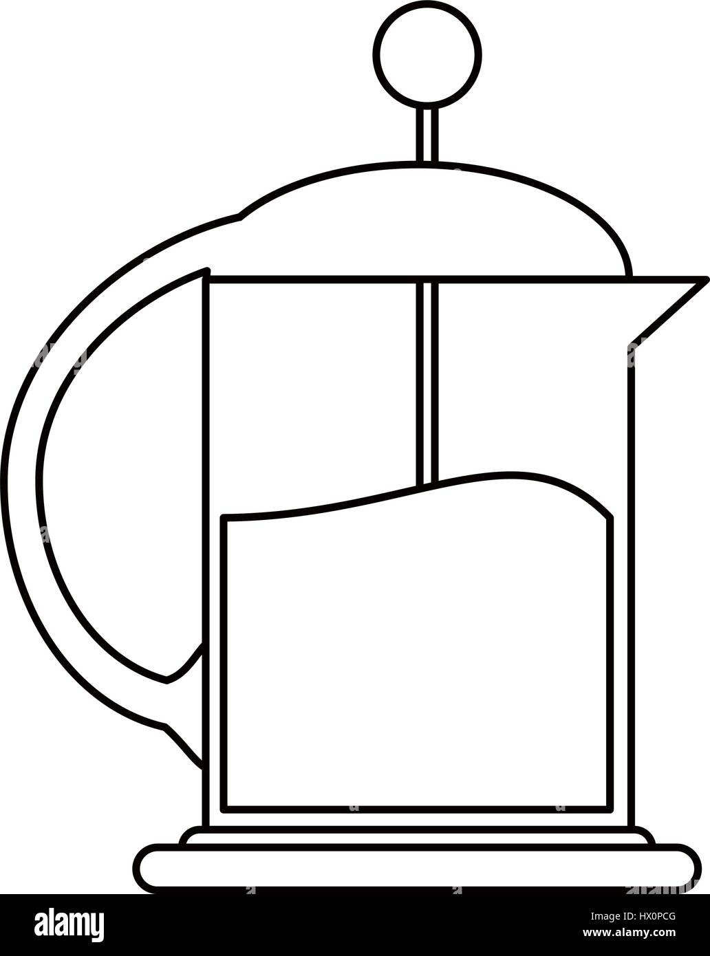 French coffee pot icon Black and White Stock Photos & Images - Alamy