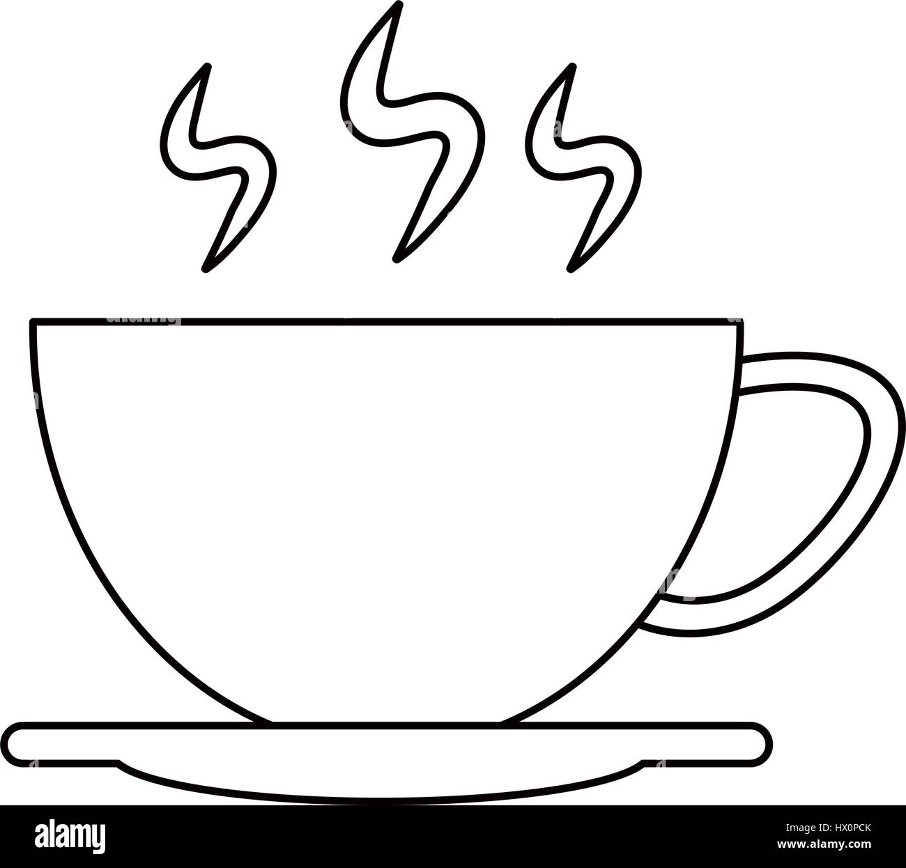 cup of coffee smoke outline Stock Vector Image & Art - Alamy