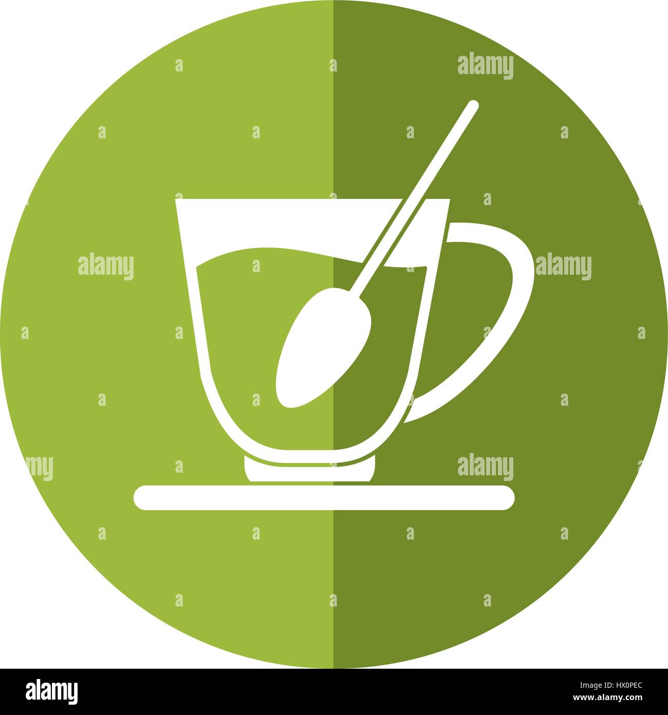 Empty cup with spoon Stock Vector Images - Alamy