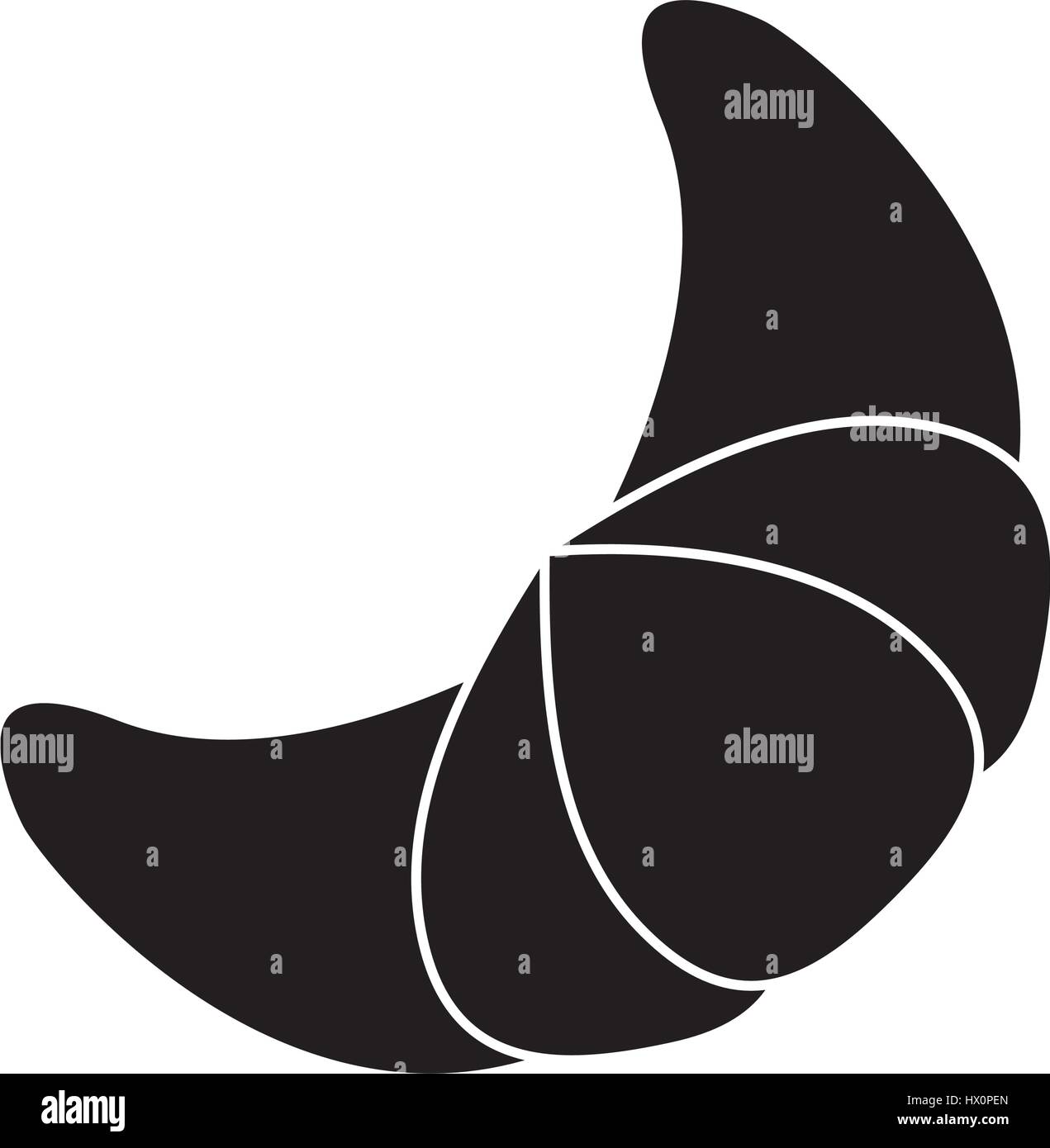 croissant bread bake pictogram Stock Vector Image & Art - Alamy