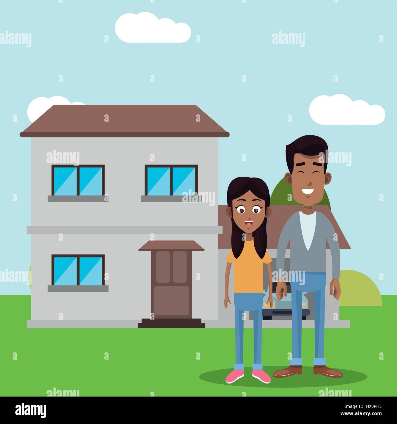 Real father and daughter Stock Vector Images - Alamy