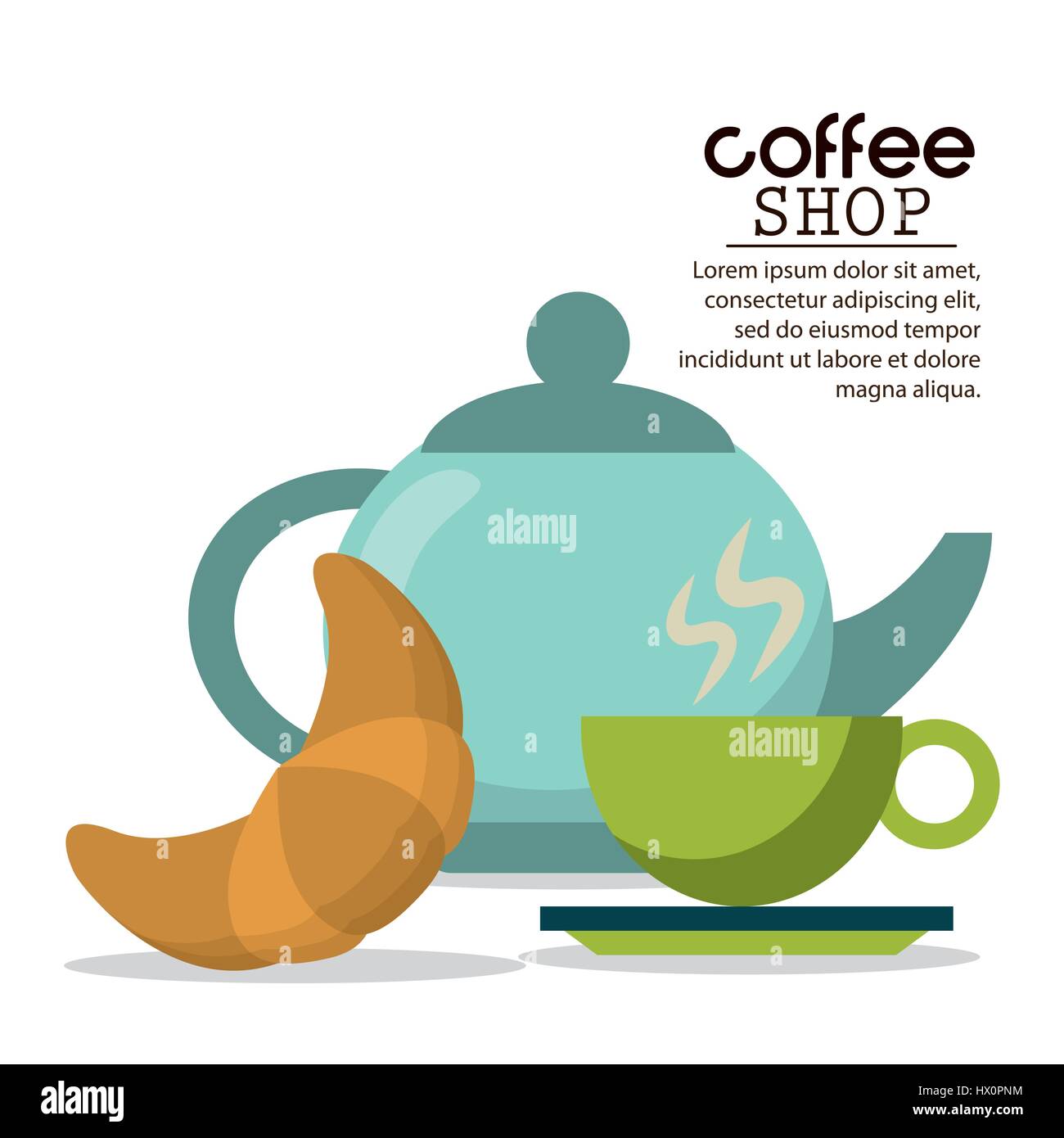 Croissant espresso Stock Vector Images - Alamy