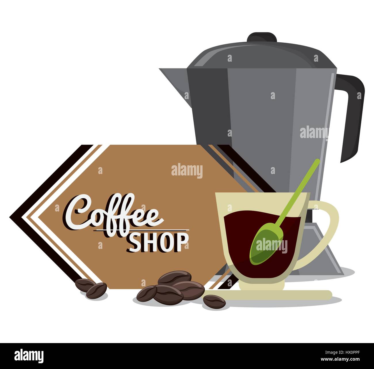 Coffee drip kettle isolated Cut Out Stock Images & Pictures - Alamy