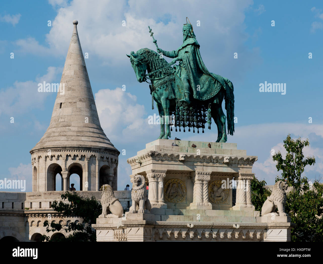 The ancient fisherman's bastion, in neogothic style, built on the top ...