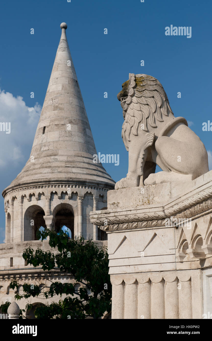 The ancient fisherman's bastion, in neogothic style, built on the top ...