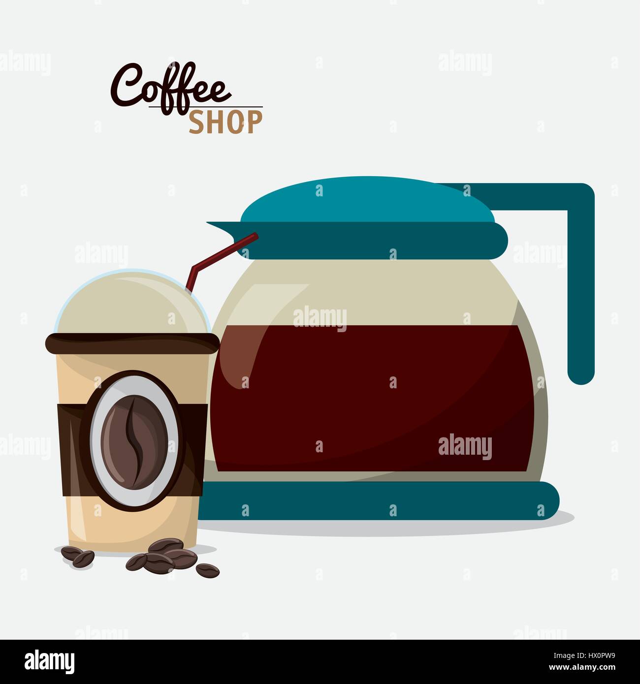 Pouring tea cup hot coffee Stock Vector Images - Alamy