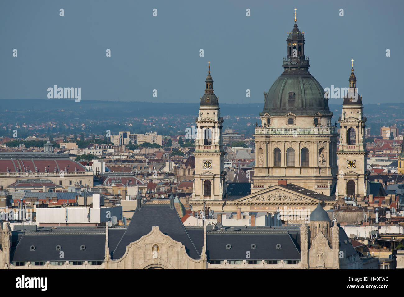 The Saint Stephen's Basilica, in the old town of Budapest Stock Photo ...