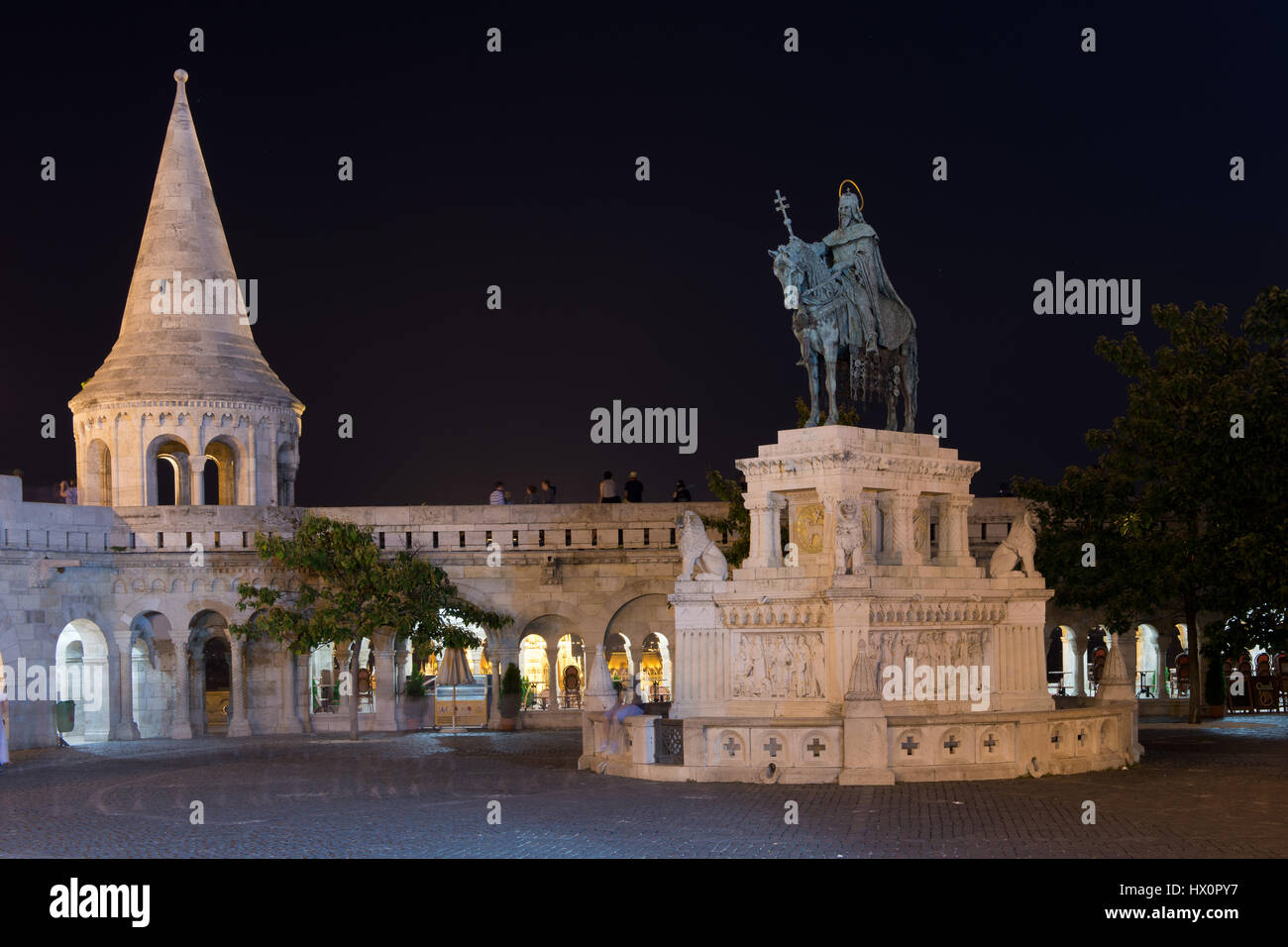 The ancient fisherman's bastion, in neogothic style, built on the top ...