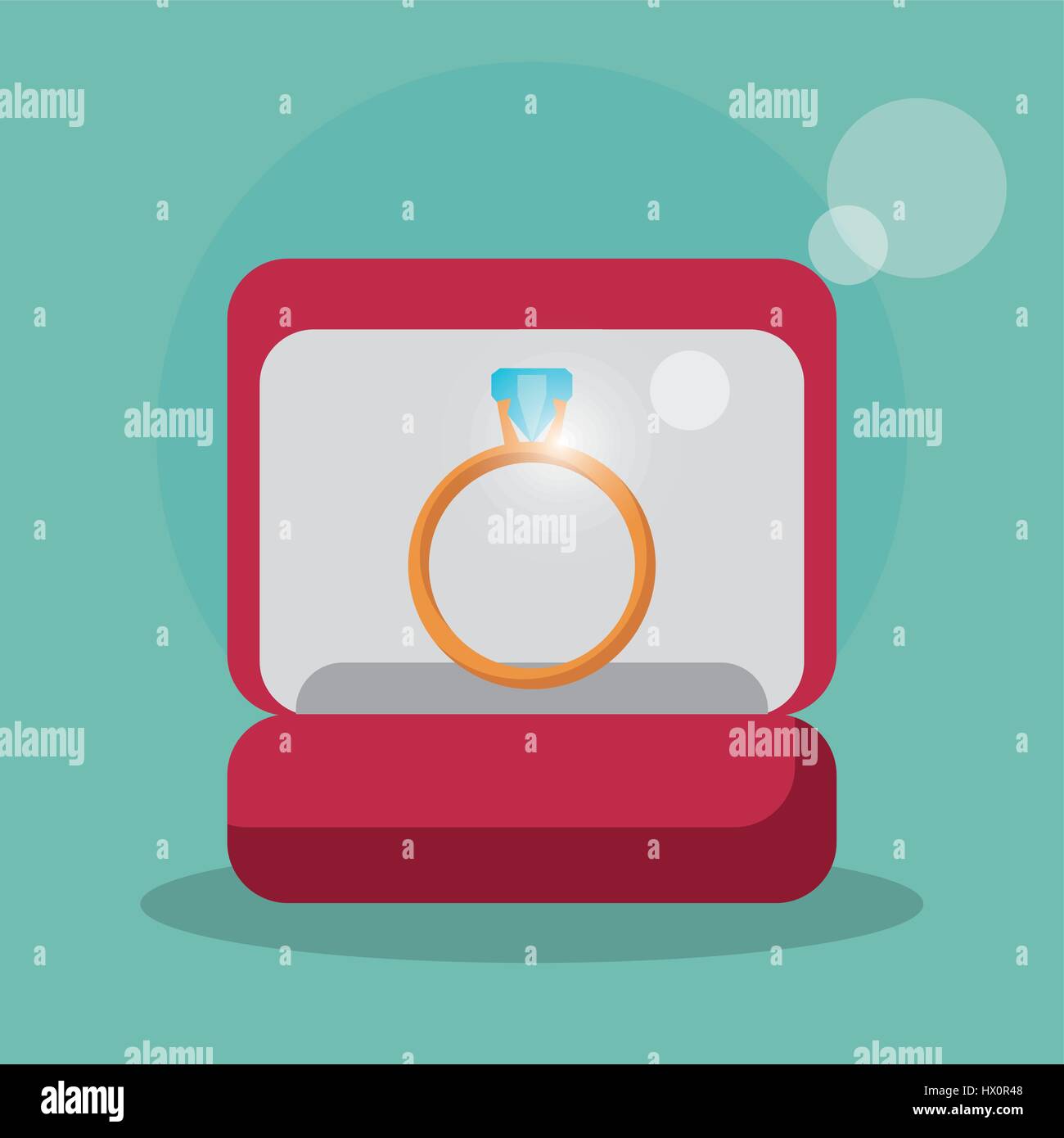 Silver ring box Stock Vector Images - Alamy
