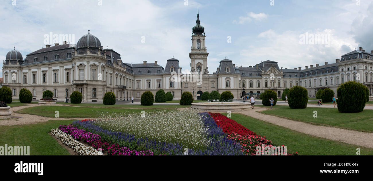 the Festetics Palace, a baroque palace in Keszthely, on the Lake ...