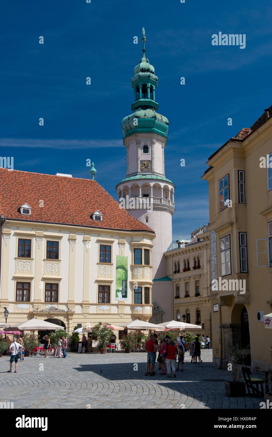The Firewatch tower in the old town of Sopron is the symbol of this ...