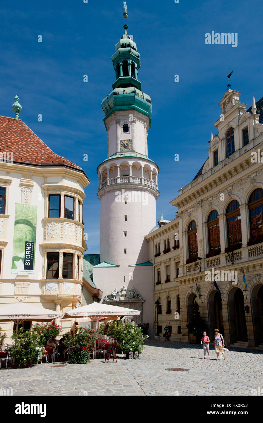 The Firewatch tower in the old town of Sopron is the symbol of this ...