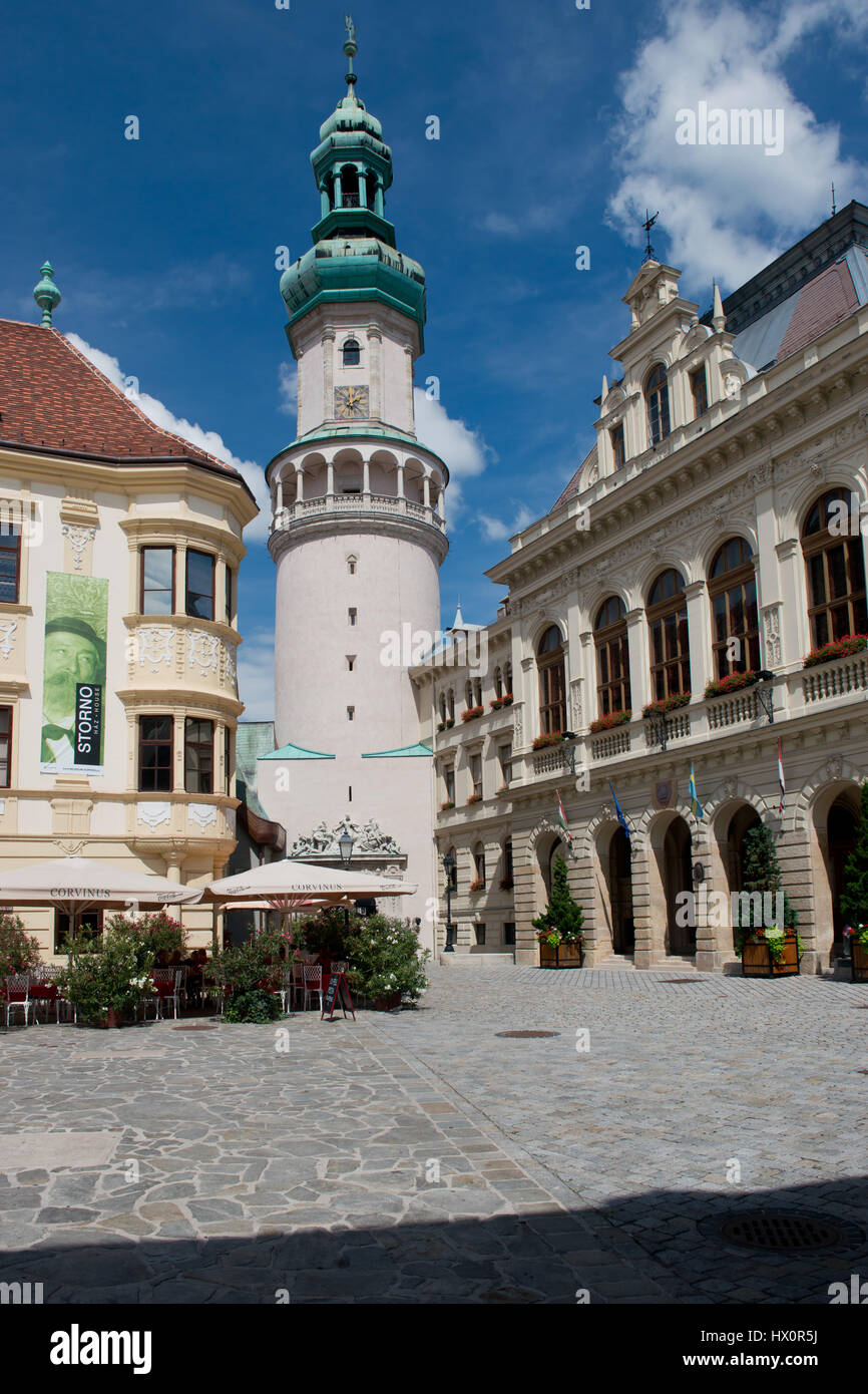 The Firewatch tower in the old town of Sopron is the symbol of this ...