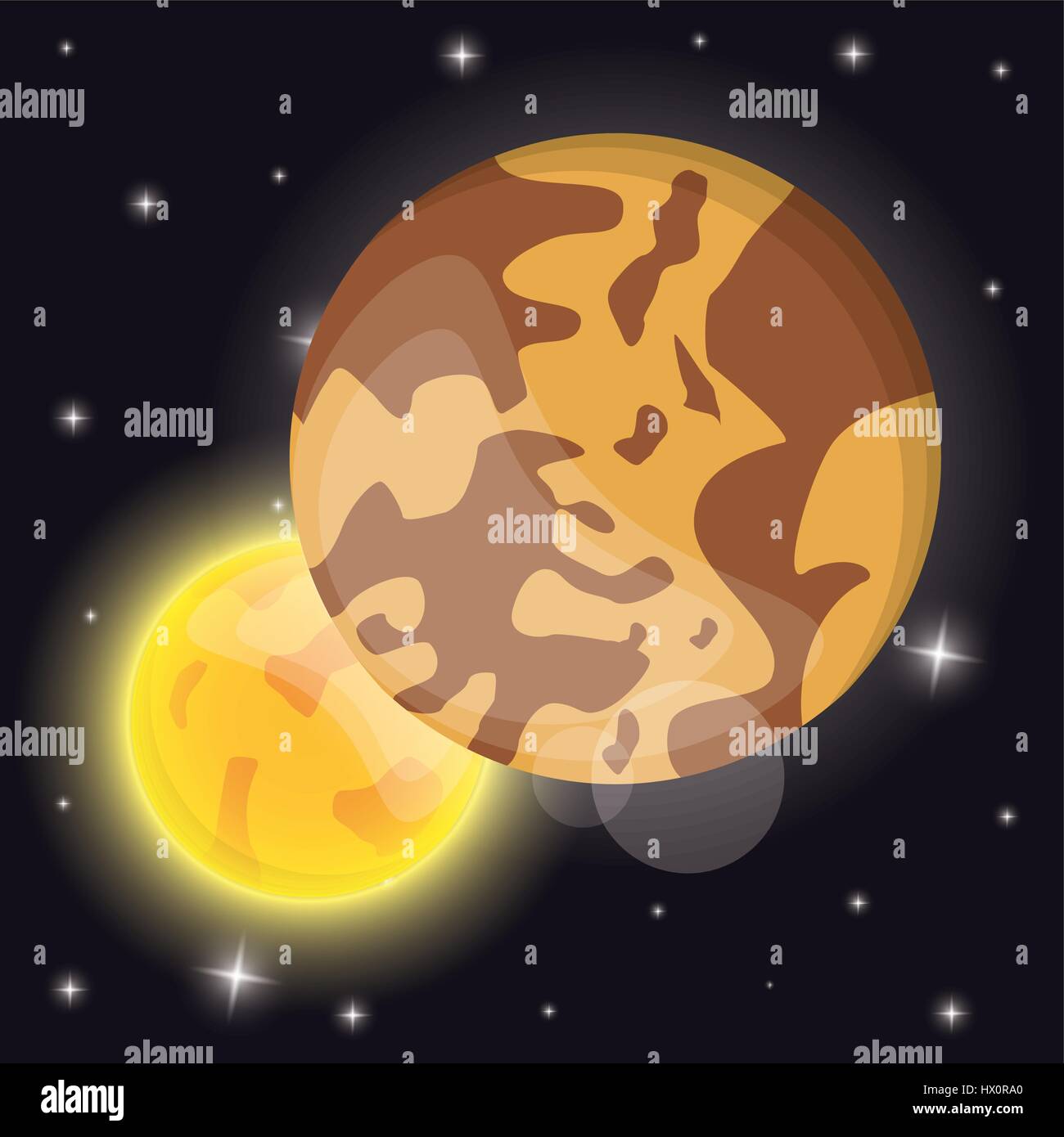Earth shine sun circle Stock Vector Images - Alamy