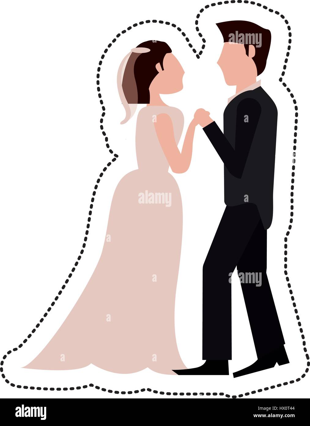 Bride groom holding ring Stock Vector Images - Alamy