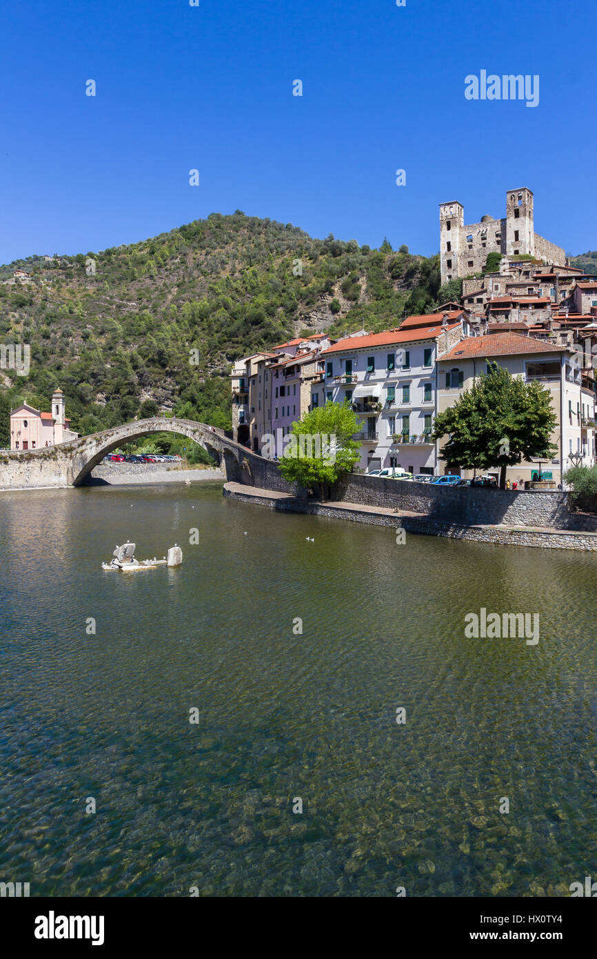 Dolceacqua, Imperia. Liguria (ITALY). The Monet's bridge on the River ...
