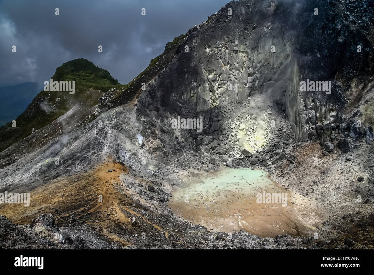 Gunung Sibayak volcano in Sumatra in Indonesia Stock Photo - Alamy