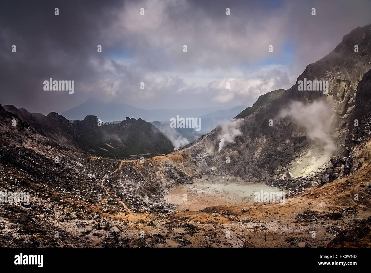 Gunung Sibayak volcano in Sumatra in Indonesia Stock Photo - Alamy