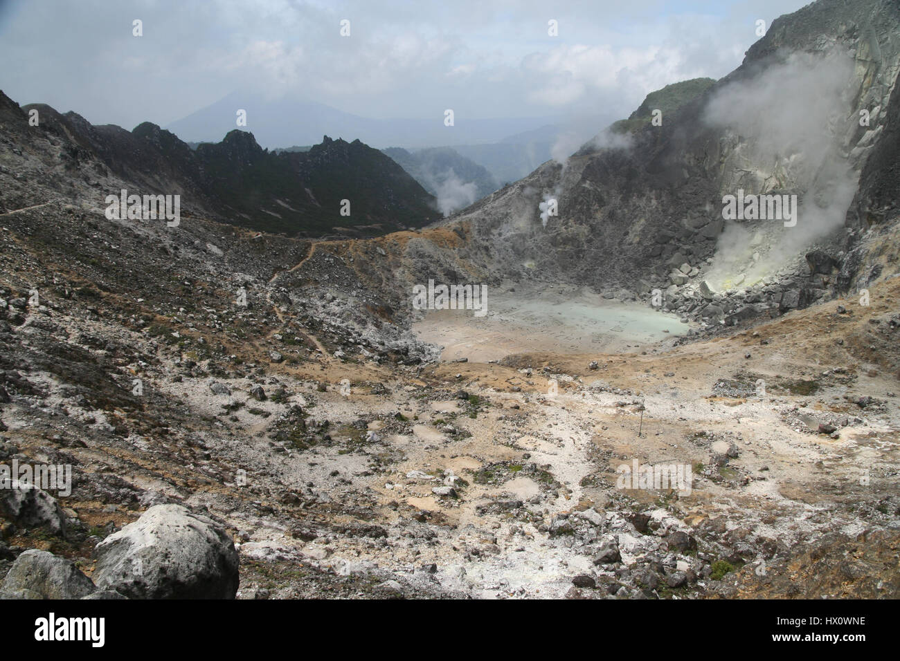 Gunung Sibayak volcano in Sumatra in Indonesia Stock Photo - Alamy