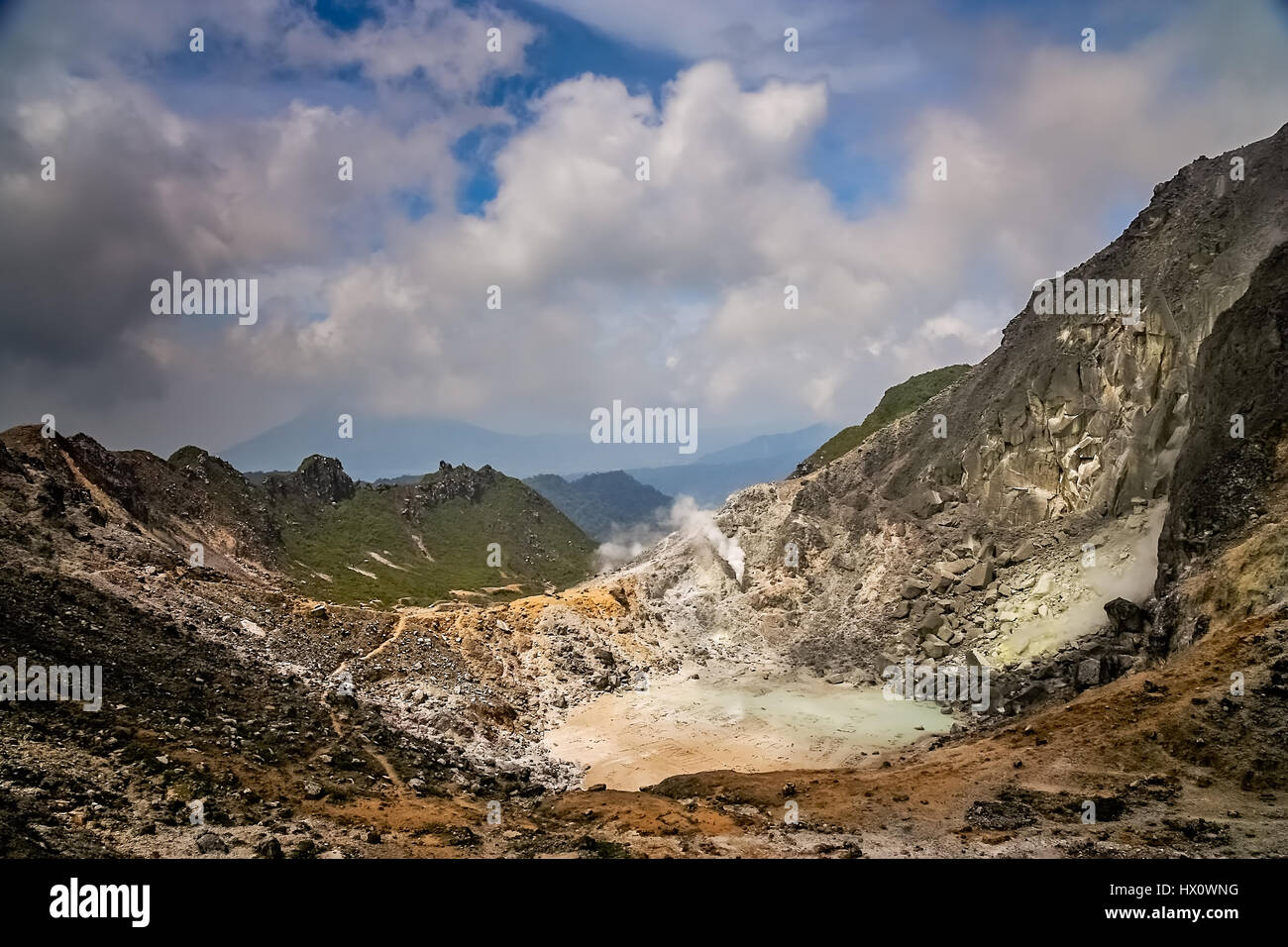 Gunung Sibayak volcano in Sumatra in Indonesia Stock Photo - Alamy