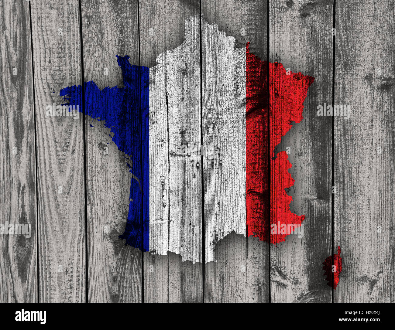 Textured map of France in nice colors Stock Photo - Alamy