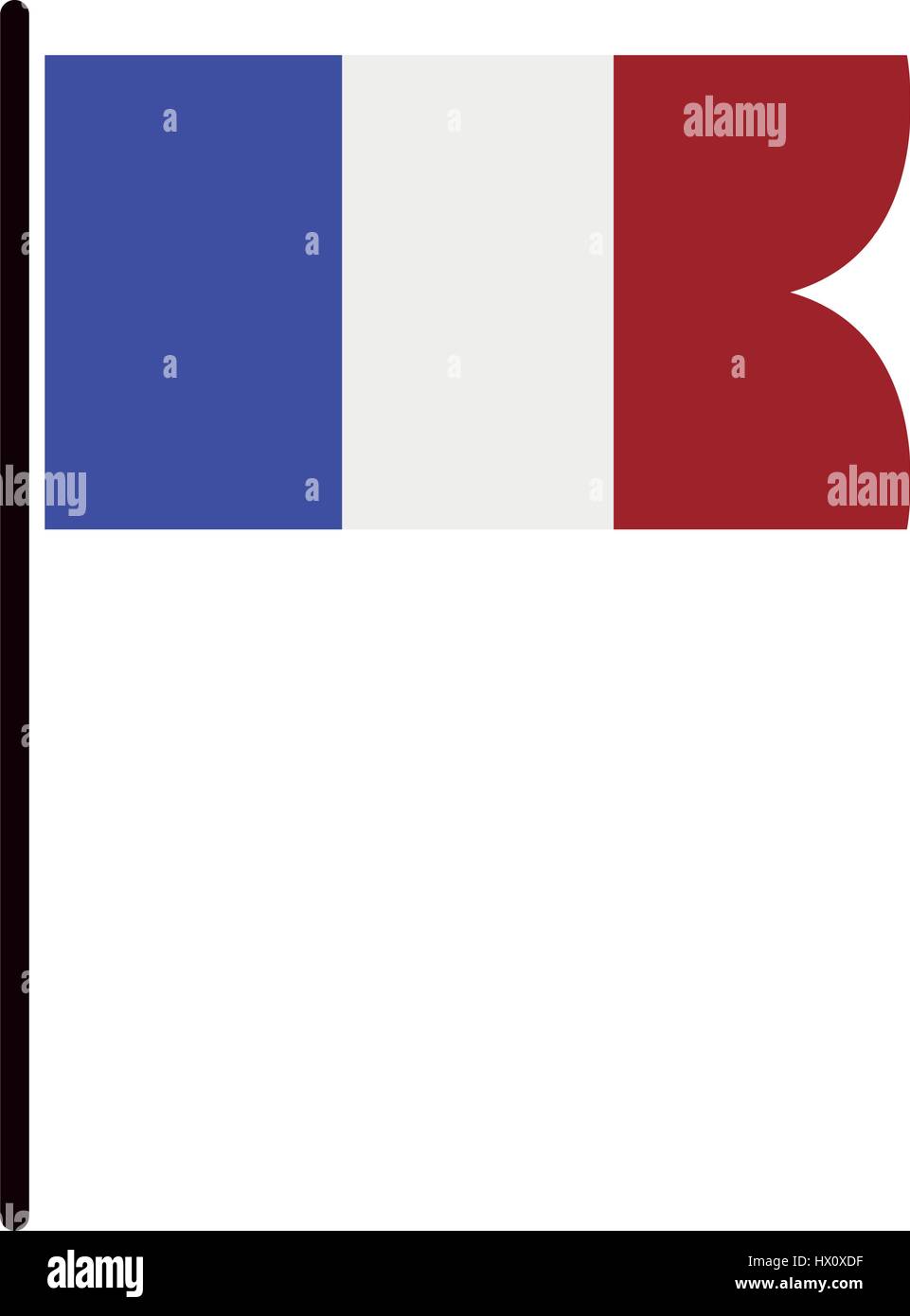 france flag icon illustrated on white background in vector Stock Vector ...