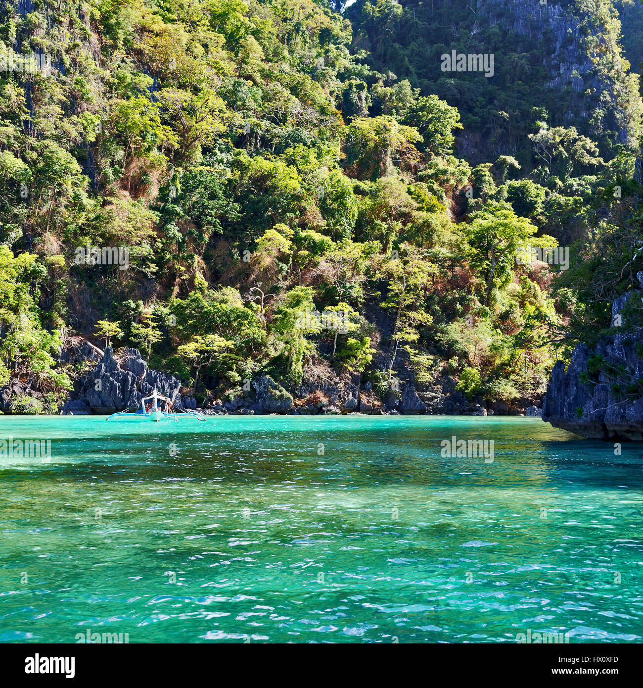from a boat in philippines snake island near el nido palawan beautiful ...