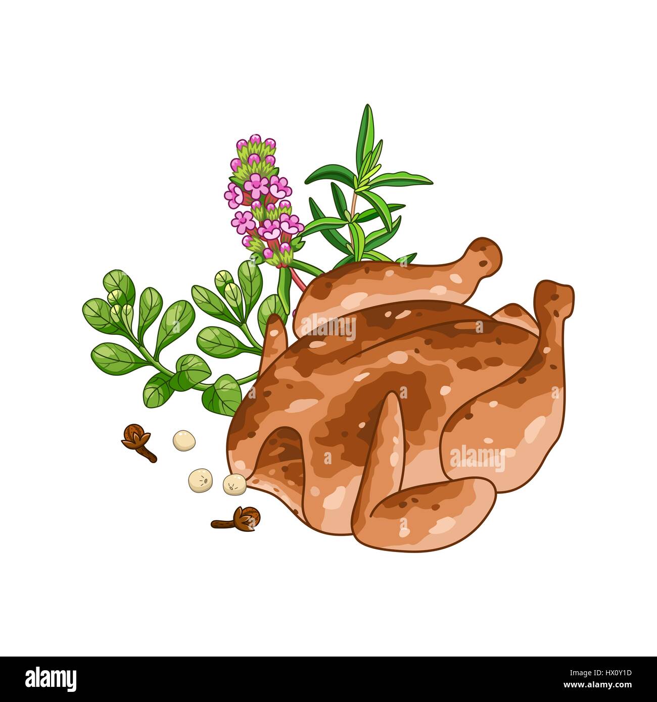Savory poultry Stock Vector Images - Alamy