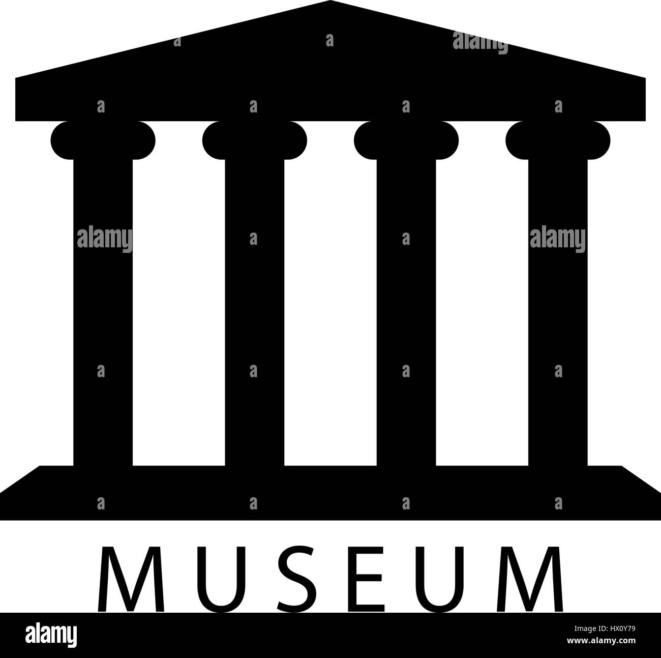 Museum icon illustrated on white background in vector Stock Vector ...