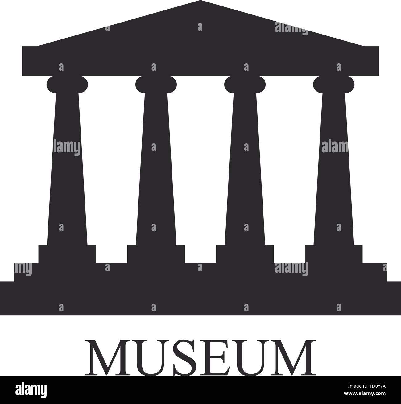Museum icon illustrated on white background in vector Stock Vector ...