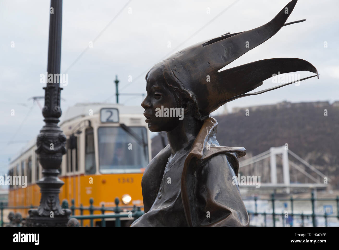 Little Princess statue in Budapest Hungary Stock Photo - Alamy