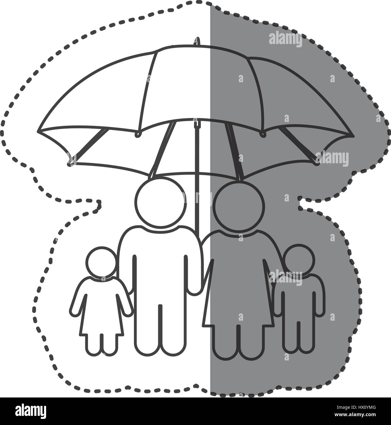 Group people rain protecting Stock Vector Images - Alamy
