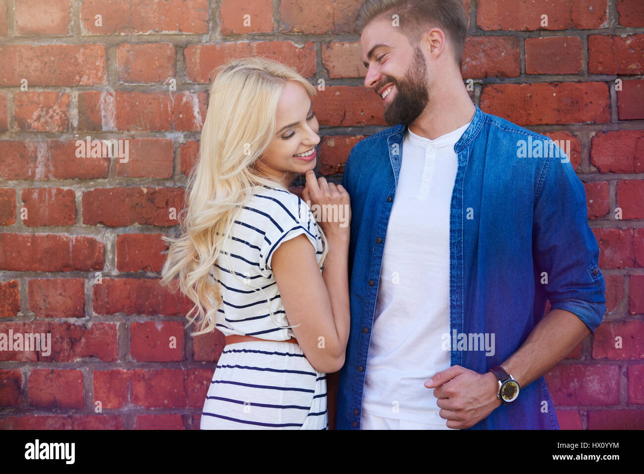 Smile flirting hi-res stock photography and images - Alamy