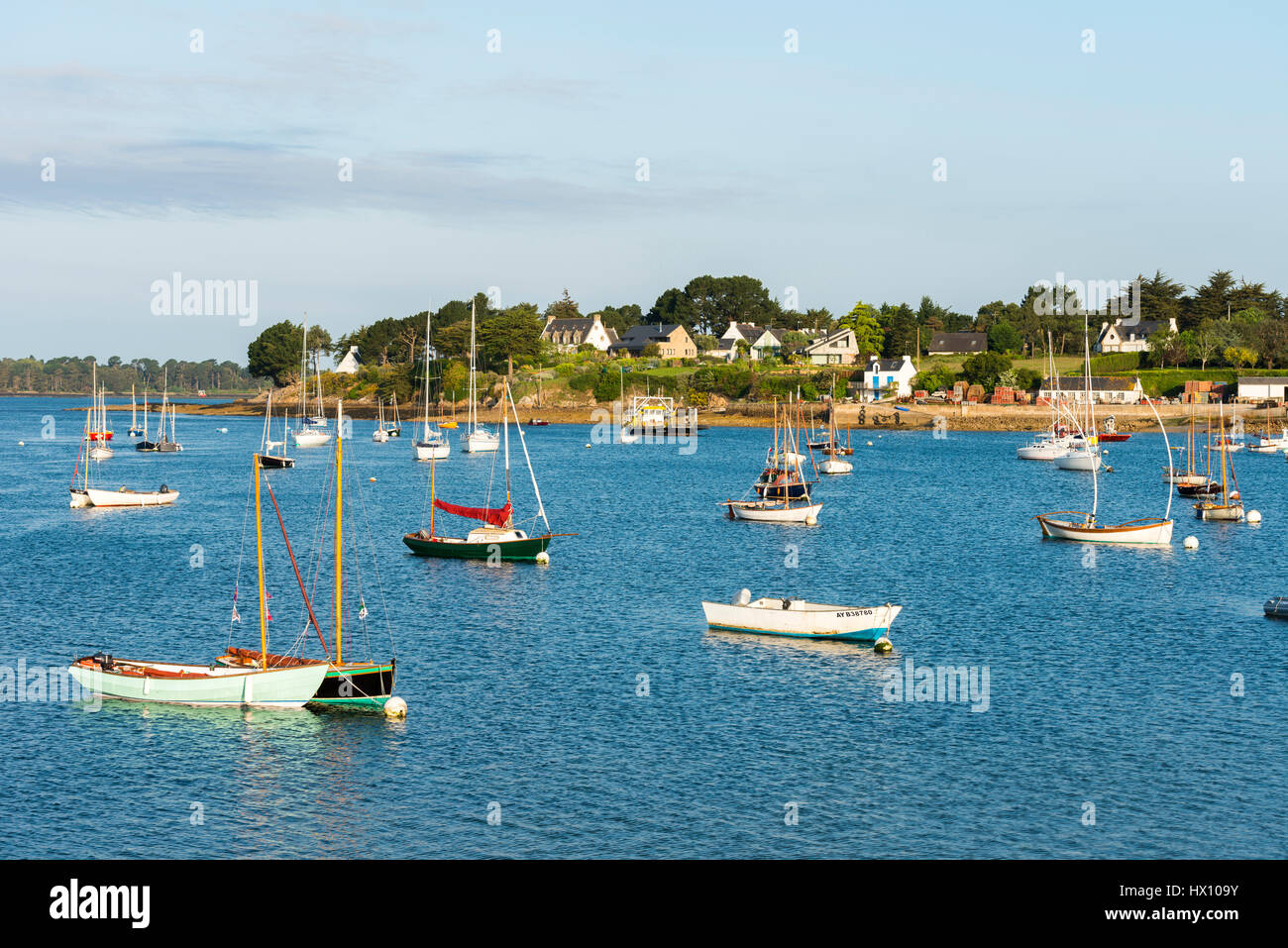 Larmor-Baden (Brittany, north-western France): landscape of the Gulf of ...