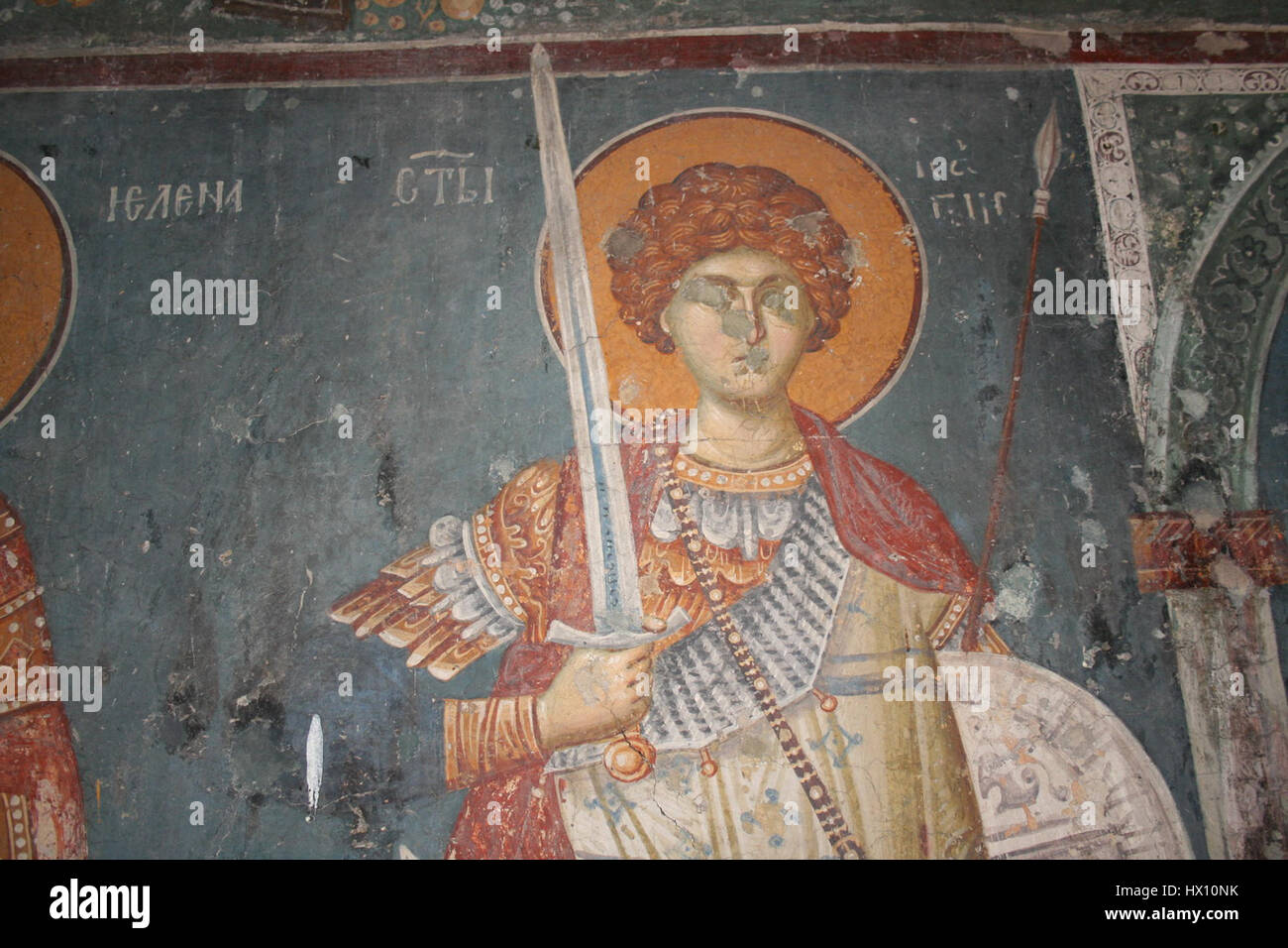 These frescoes from St. Nikita Church in Banjani depict various scenes ...