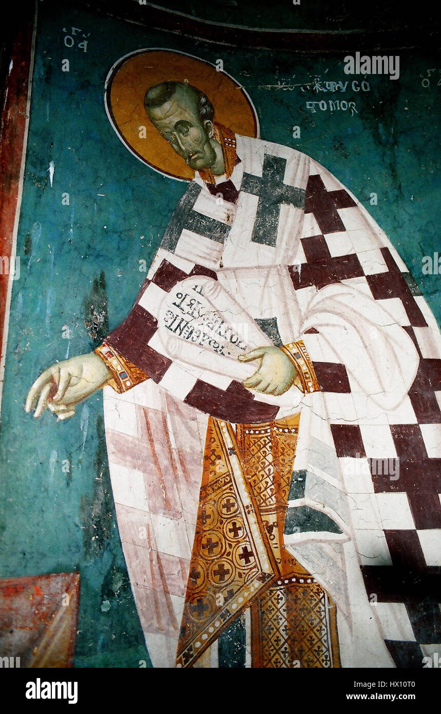 The frescoes from the St. Nikita Church in Banjani depict scenes from ...