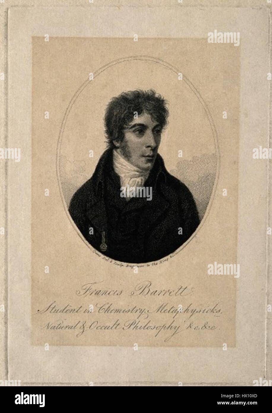 This portrait depicts Francis Barrett, an English author and occultist ...