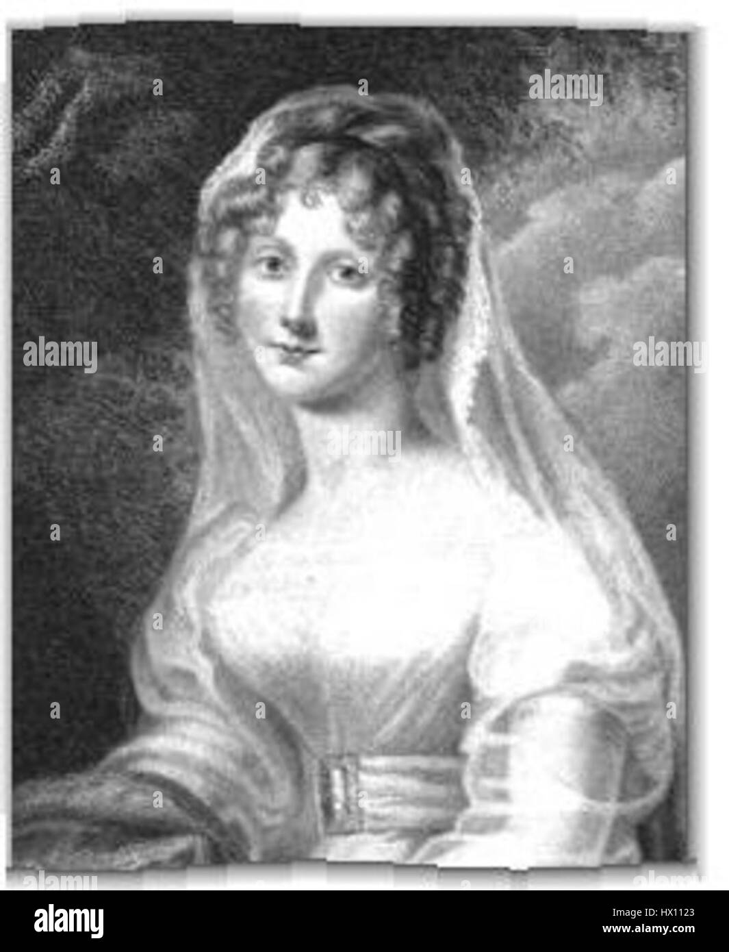 Georgiana Harcourt, a notable figure in British society, is depicted in ...